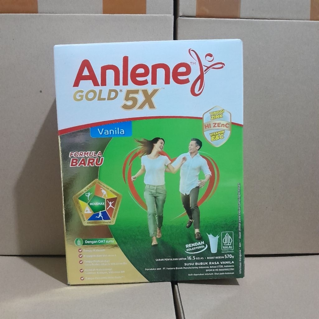 Jual Anlene gold 5x vanila original coklat 570/600g | Shopee Indonesia