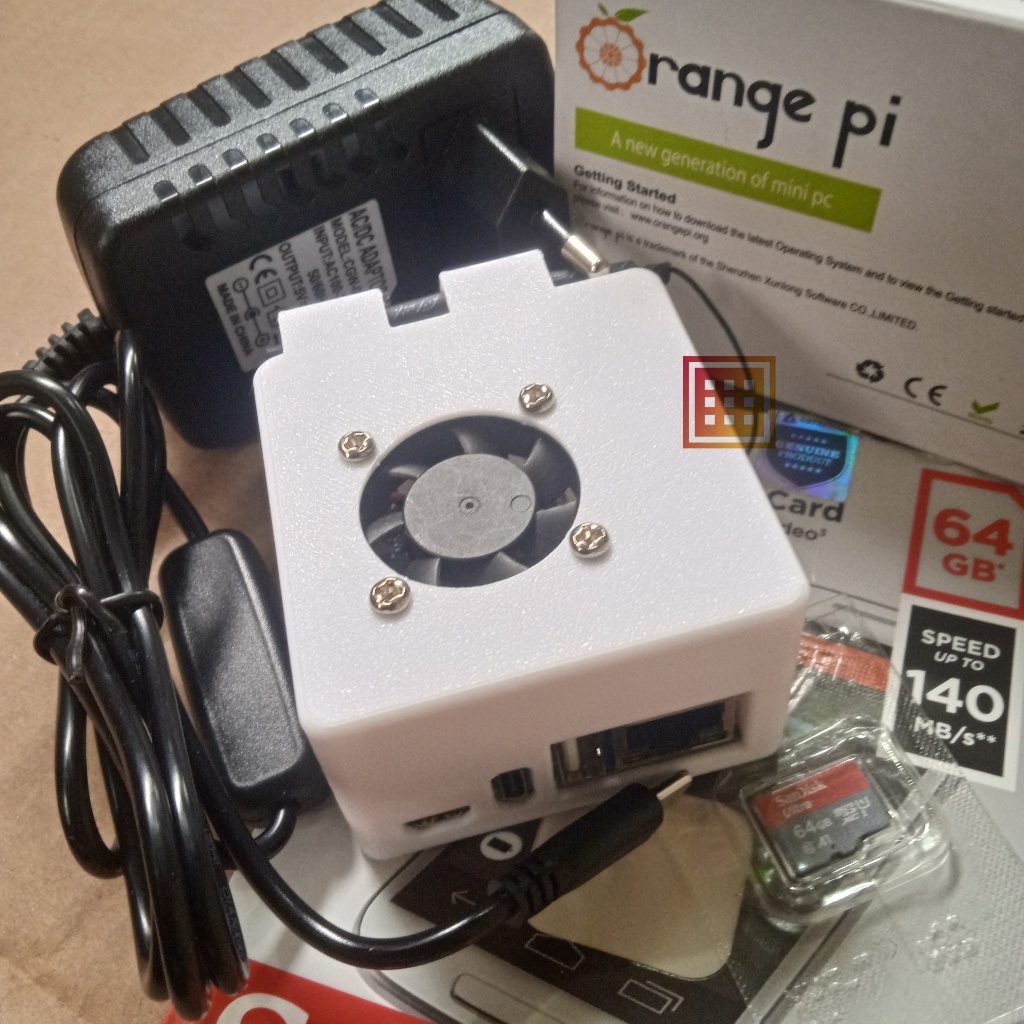 Jual Mini PC Orange Pi Zero 3 (1GB) SBC Complete Set: case, microsd ...