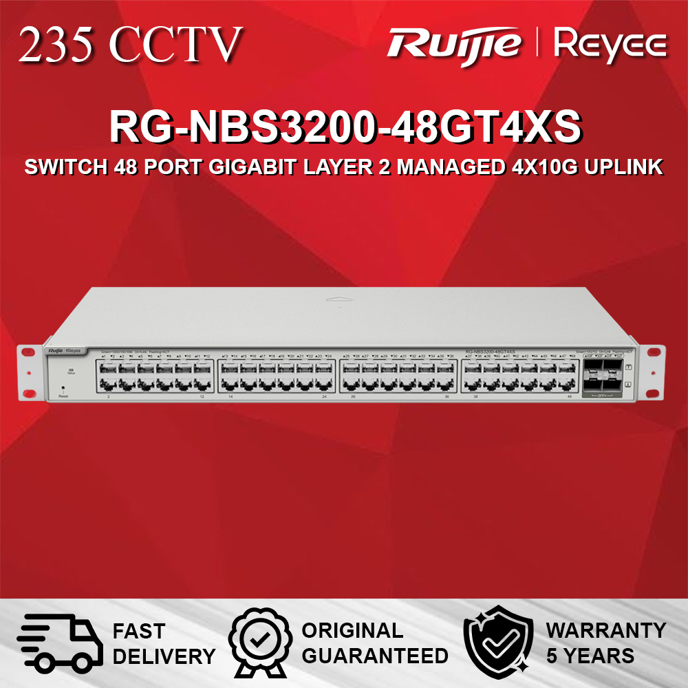 Jual RUIJIE REYEE RG-NBS3200-48GT4XS SWITCH 48 PORT GIGABIT LAYER 2 ...