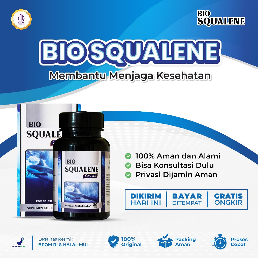 Jual Bio squalene halal bpom isi 30 sofgel | Shopee Indonesia