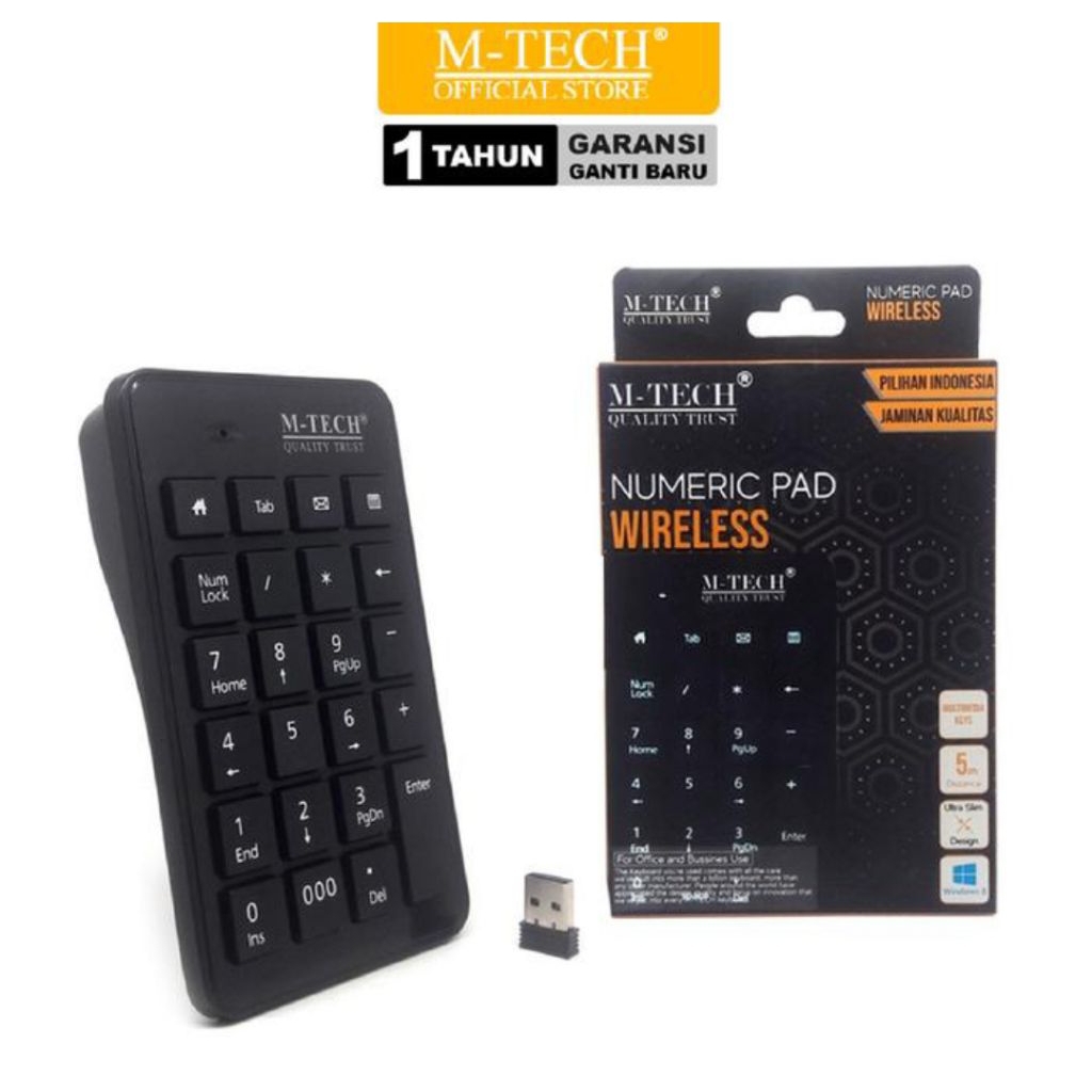 Jual Mtech Numeric Keybpad Wireless Portable Numeric Tombol Multimedia ...