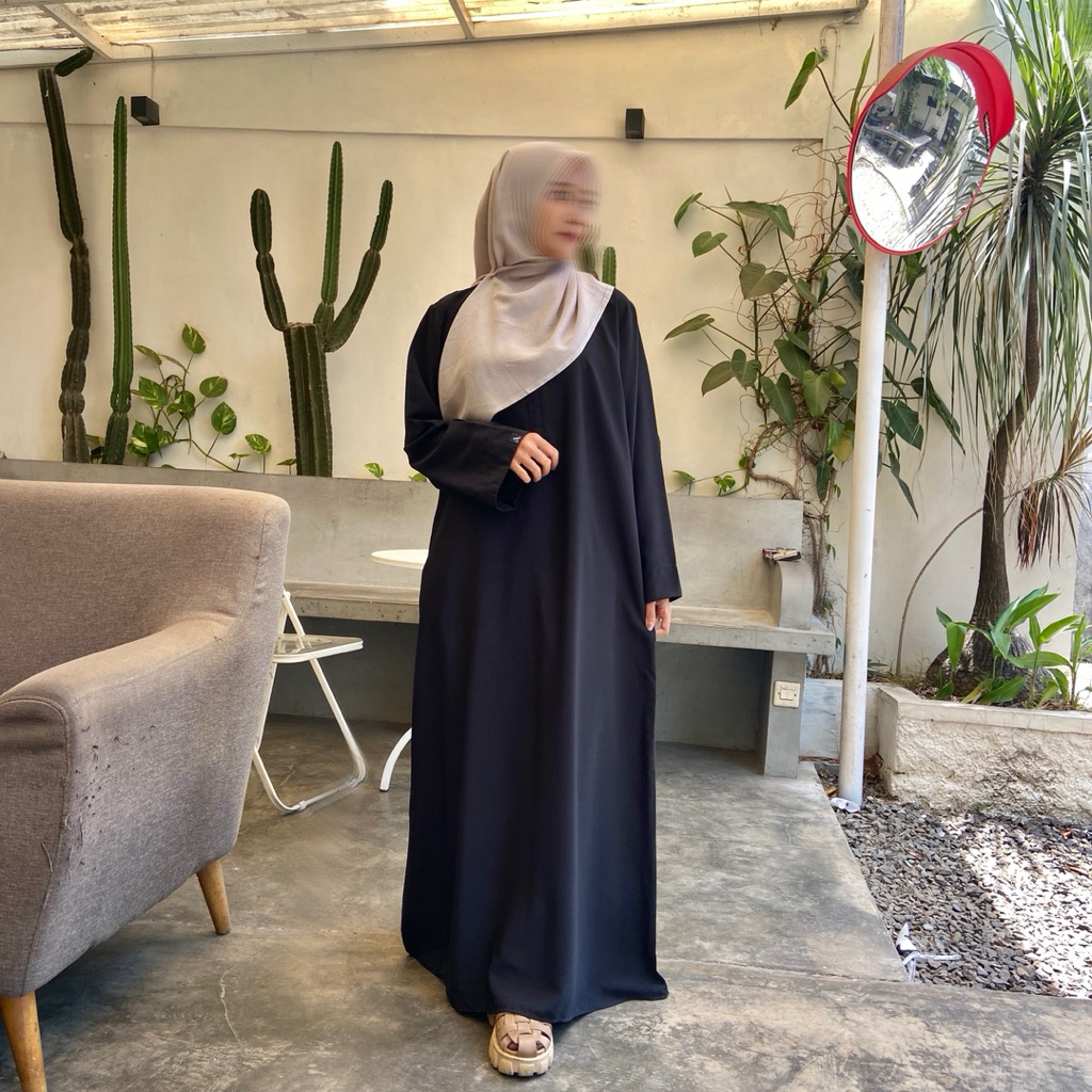 Jual Gamis Abaya Basic Polos Abaya Polos Elegan Bahan Woolpeach Lux ...