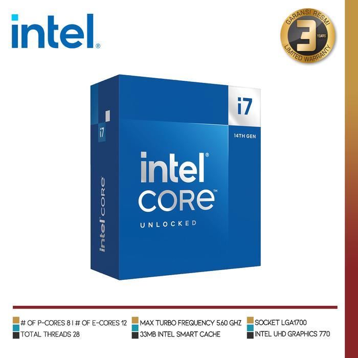 Jual INTEL PROCESSOR CORE I7 14700K BOX 5.60GHz 20 Core 28 Threads ...