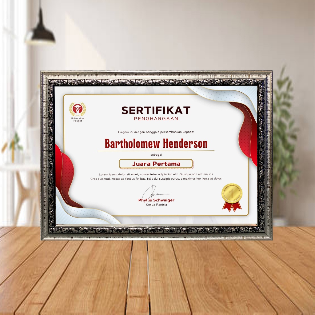 Jual Frame Sertifikat A4 Bingkai Sertifikat A4 Pigura Sertifikat frame ...