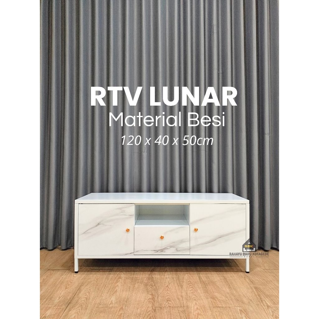 Jual RTV Lunar Besi Rak Tv Minimalis Meja Tv Besi 2 Pintu Meja Hias ...