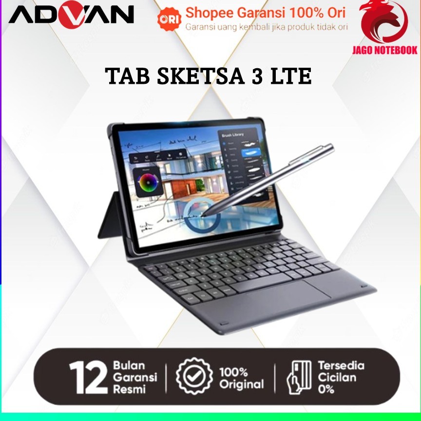 Jual ADVAN TAB SKETSA 3 LTE 6GB 128GB GREY (INC STYLUS) GARANSI RESMI ...