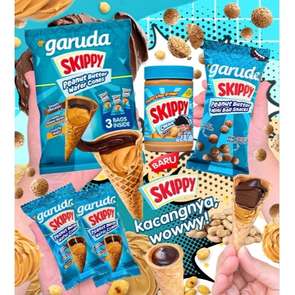 Jual Garuda Skippy Peanut Butter Wafer Cones & Balls | Shopee Indonesia