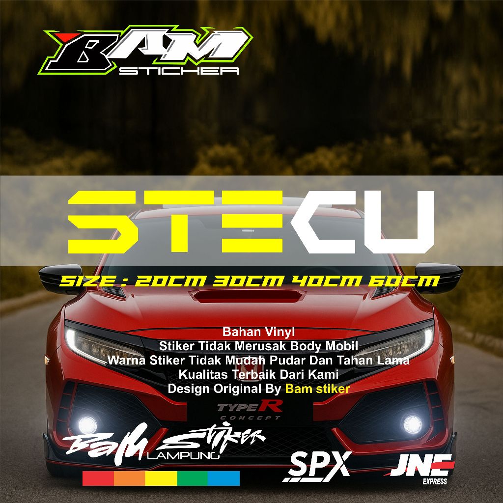Jual Sticker Cutting STECU untuk segala mobil stiker viral stiker keren ...