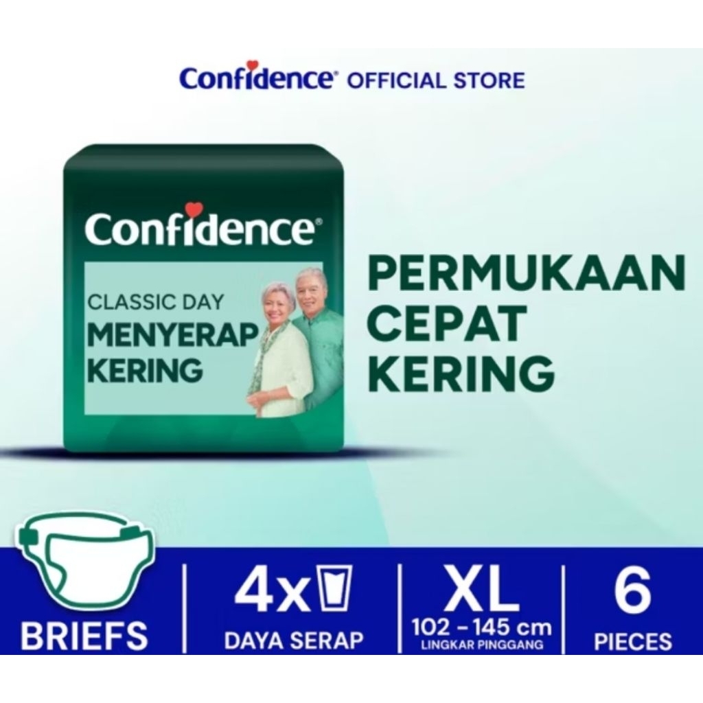 Jual Diapers Dewasa Confidence Classic day XL6 type perekat | Shopee ...