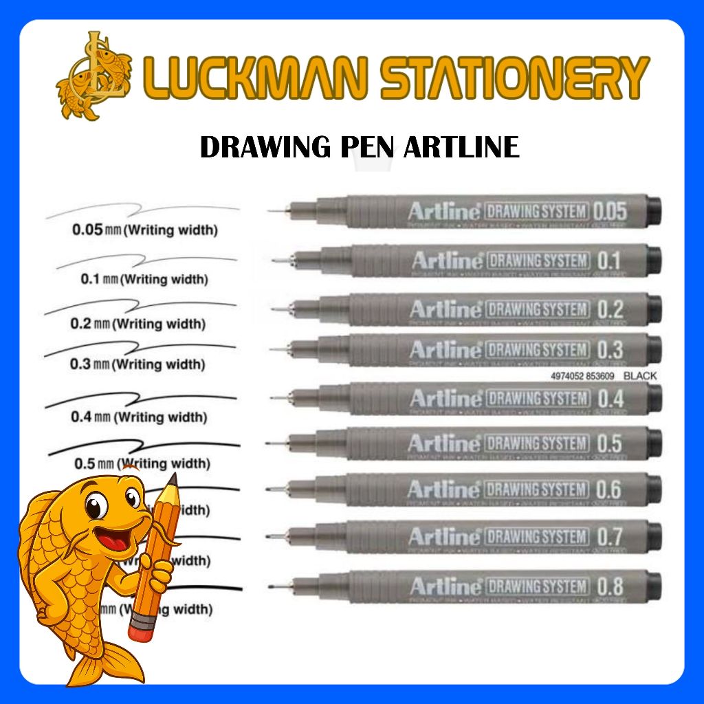 Jual ARTLINE DRAWING PEN | PENA GAMBAR | ARTLINE DRAWING SYSTEM BLACK ...