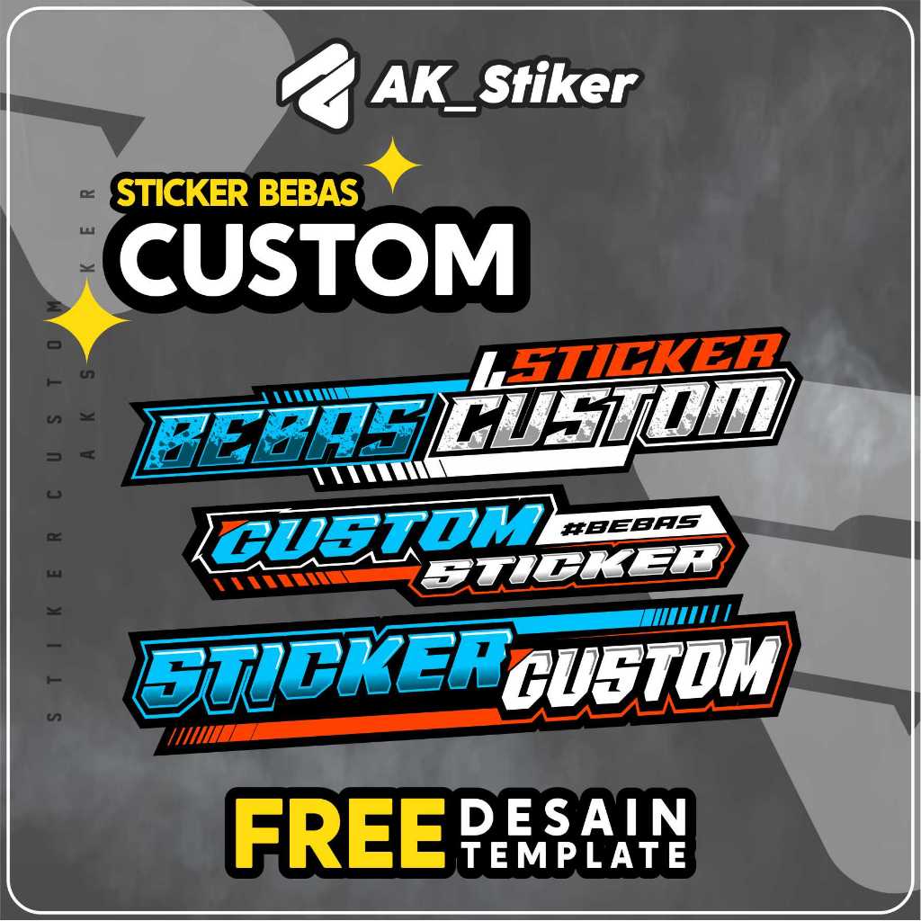 Jual Stiker Racing Custom Satuan Nama Suka Suka Sticker Custom Stiker ...