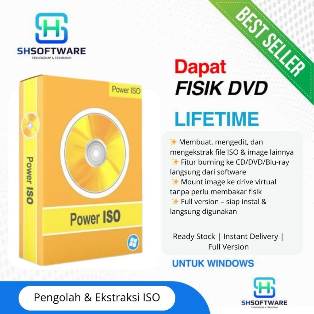 Jual PowerISO – Software Pengolah & Ekstraksi ISO Full Version | Shopee ...