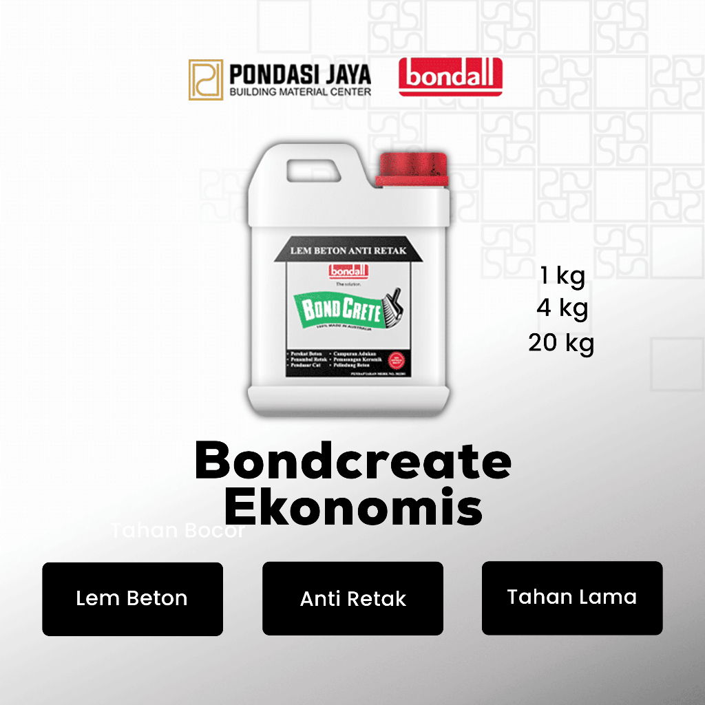Jual Bondall Lem Beton Ekonomis Bondcrete Original 1kg | Shopee Indonesia