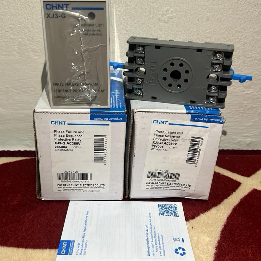 Jual Phase Failure Chint XJG-3 380VAC + Socket Original | Shopee Indonesia