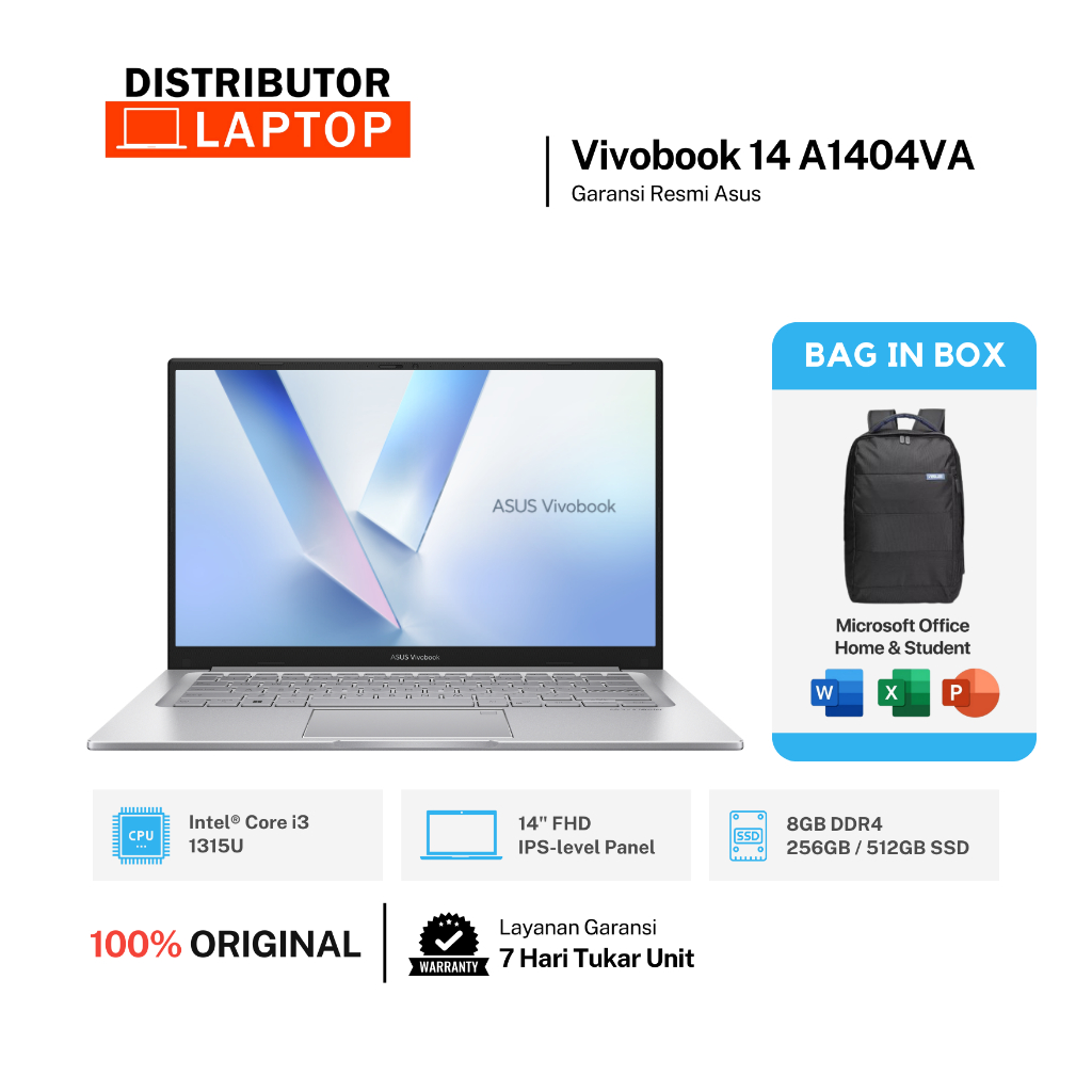 Jual Asus Vivobook 14 A1404VA i3-1315U 8GB 512GB 14 inch FHD WIN11 ...