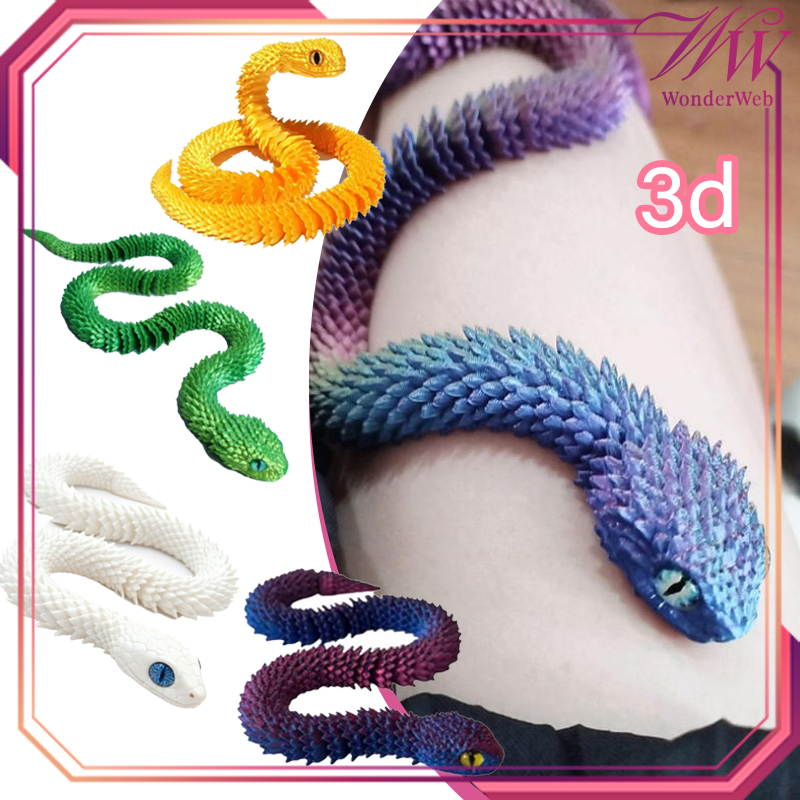 Jual 30cm Uler Mainan 3D Multi-Sendi Mainan Ular Bergerak Ornamen Ular ...