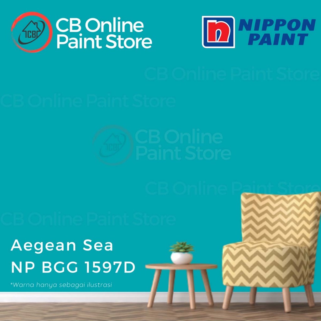 Jual CAT TEMBOK NIPPON PAINT - AEGEAN SEA NPBGG1597D - LITER | Shopee ...