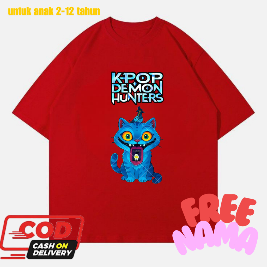 Jual FREE NAMA BAJU KAOS ANAK KPOP DEMON HUNTERS HUNTRIX | Shopee Indonesia
