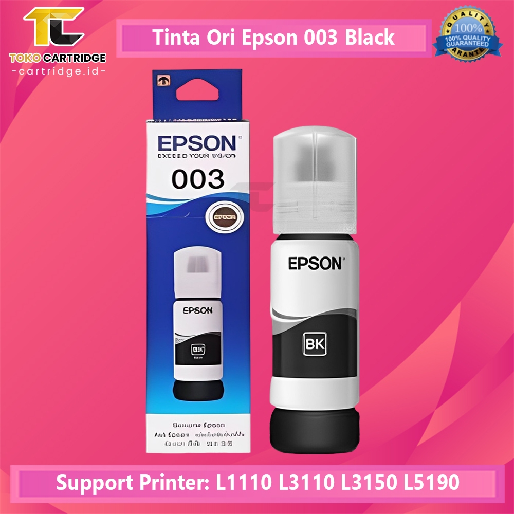 Jual Tinta Epson 003 Original Ink Printer L3116 L3156 L3256 L5296 L3110 ...
