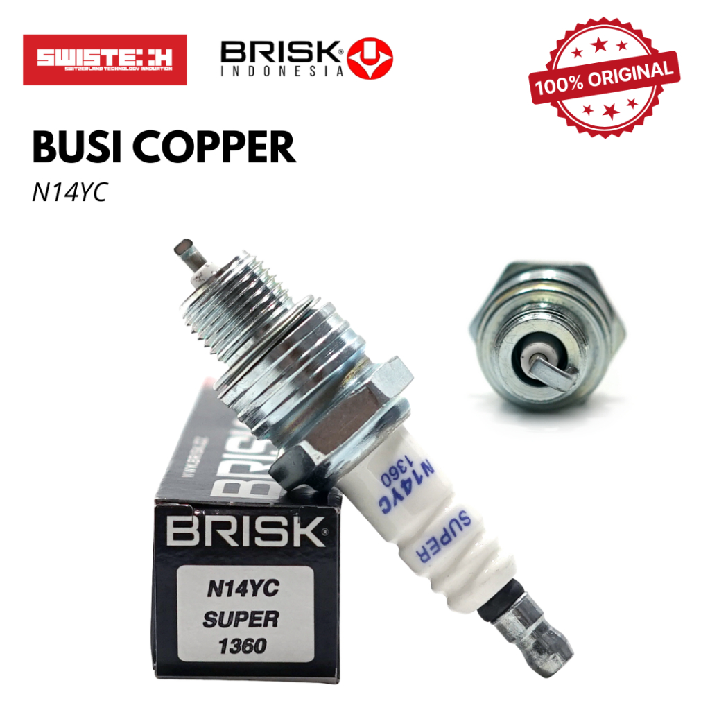 Jual BUSI MOTOR BRISK COPPER SUKU CADANG BUSI MOTOR N14YC | Shopee ...