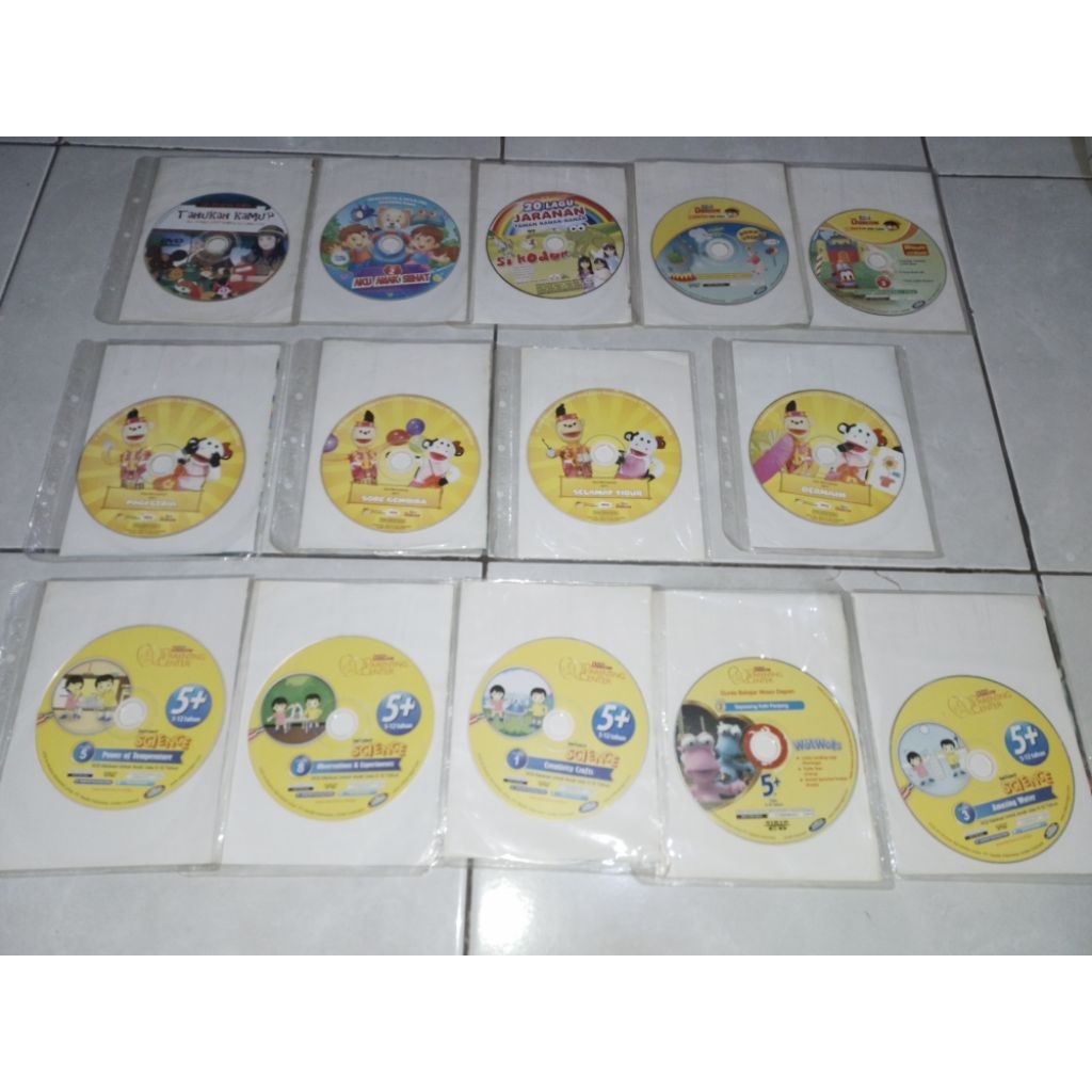 Jual Koleksi vcd anak edukasi, ada 14pcs, (7pcs edukasi cerita+7pcs ...