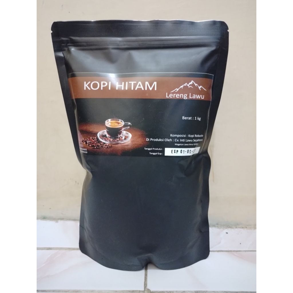 Jual Kopi Bubuk Hitam Asli Lereng Lawu 1kg Coffee Robusta | Shopee ...
