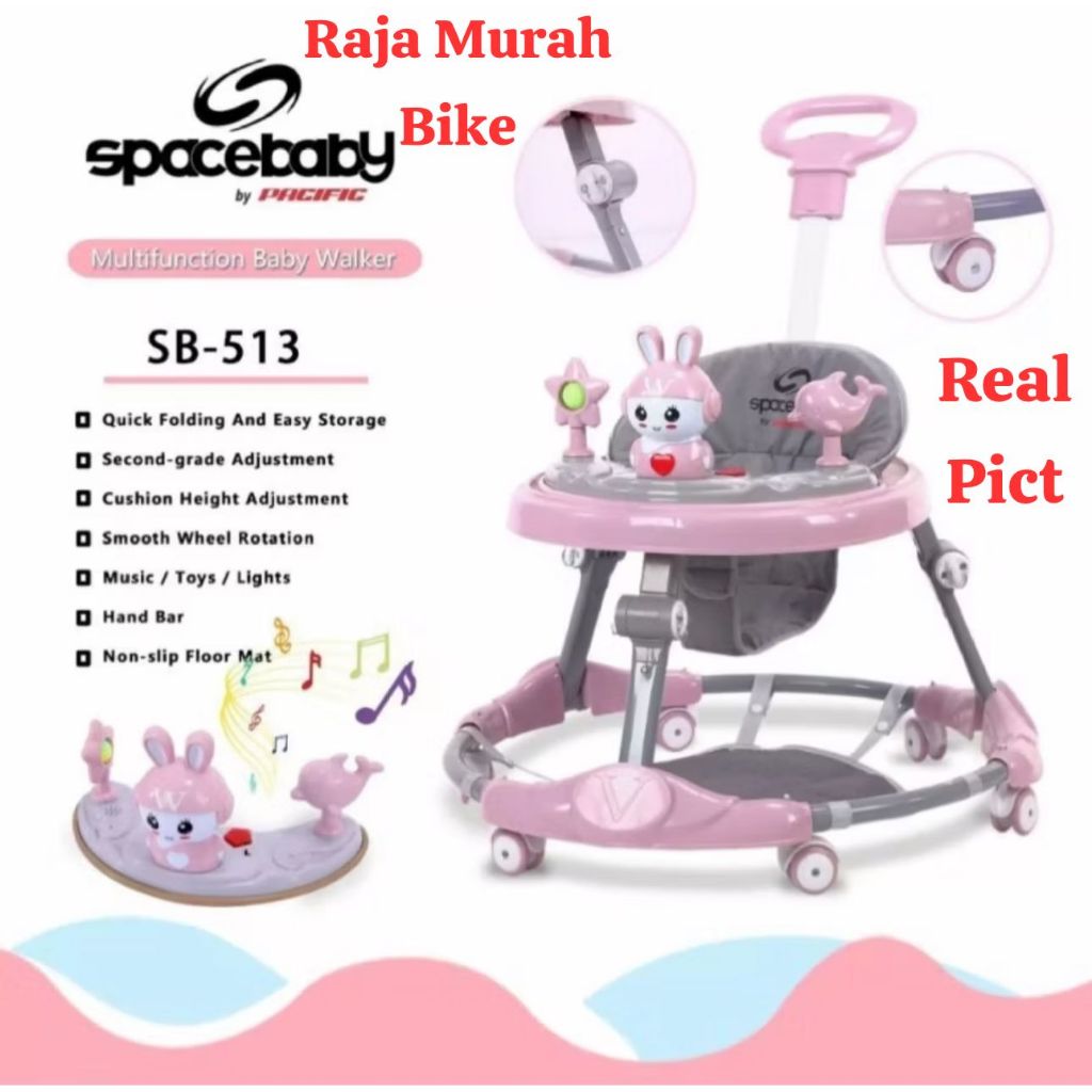 Jual Spacebaby Baby Walker SB-513 Rabbit Stir Alat Bantu Jalan Anak ...