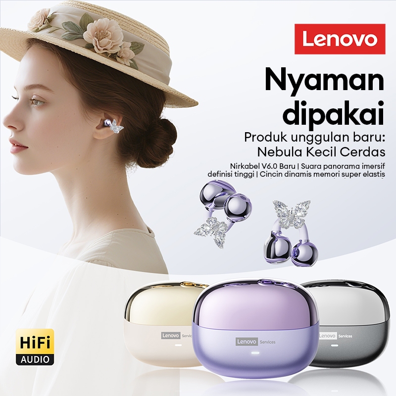 Jual Lenovo Thinkplus LE302 Ear-Clip Headset Bluetooth Upgraded 6.0 OWS ...