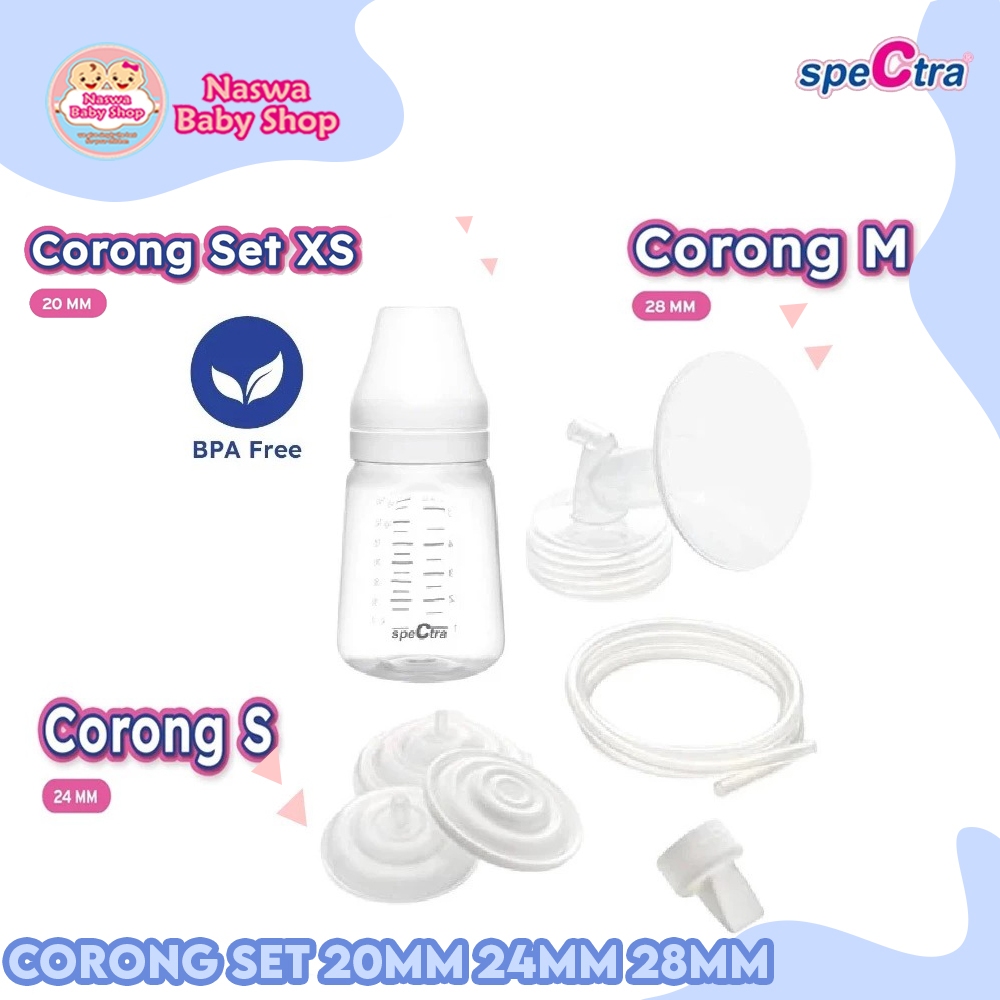 Jual Spectra Corong Set Pompa ASI + Botol Susu 20mm 24mm 28mm Size XS ...
