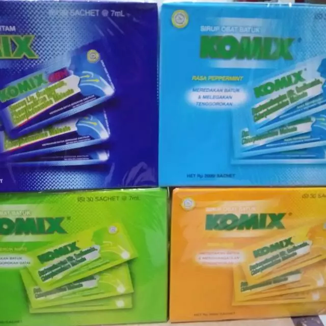 Jual komix obat batuk rasa peppermint/jahe/jeruk nipis/obh isi 30 ...