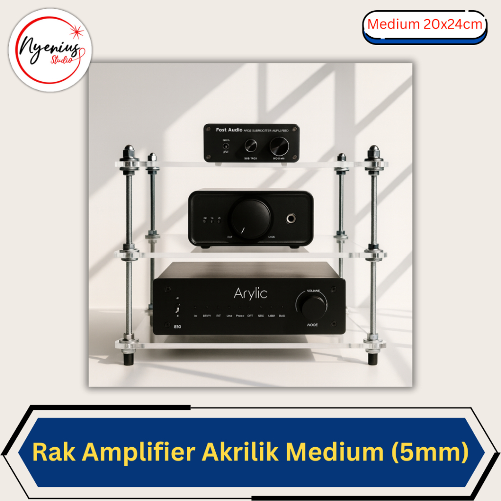 Jual Rak Amplifier Akrilik Medium (25x20cm tebal 5mm) | Rak Display ...