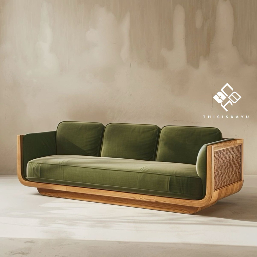 Jual SOFA RUANG TAMU KAYU JATI ASLI MIX ANYAMAN ROTAN TIPE JAPANDI ...