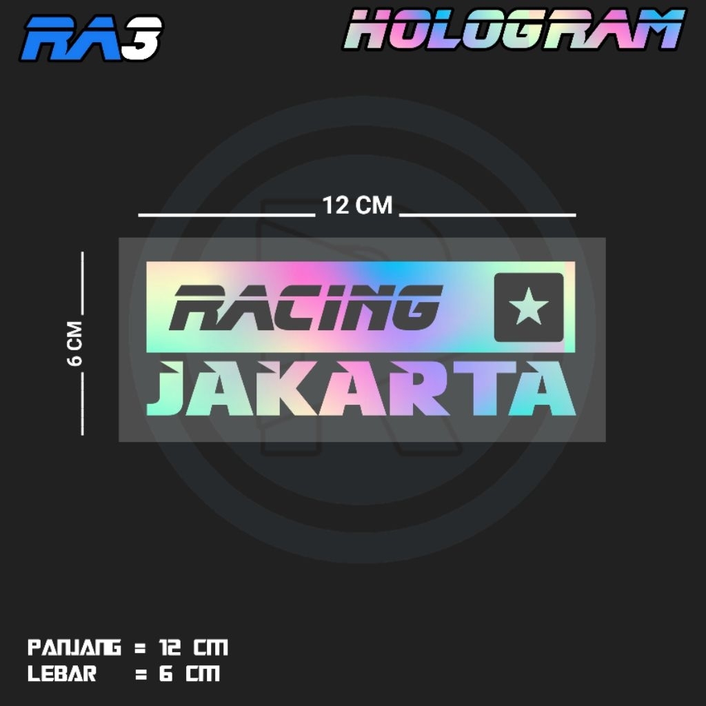 Jual STIKER CUTTING TULISAN RACING JAKARTA | RA3 JKT | Shopee Indonesia
