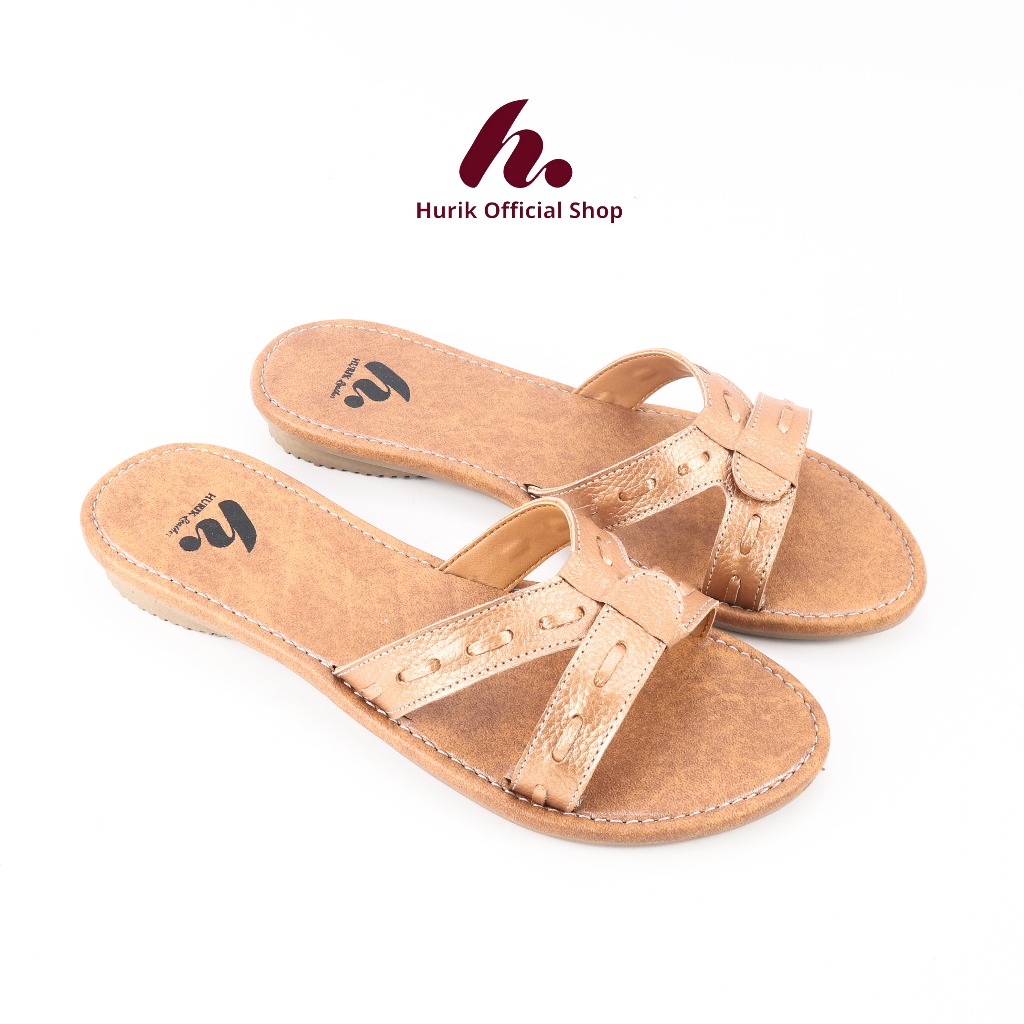 Jual Hurik | Sandal Kulit Wanita - Sandal Flat Wanita Kulit Sapi Asli ...