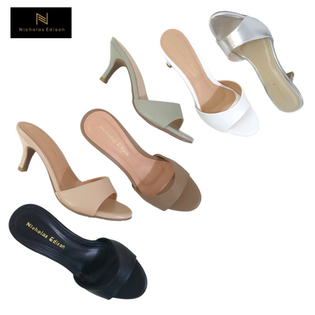 Jual nicholas edison heel florence sepatu sandal slop hak stiletto ...