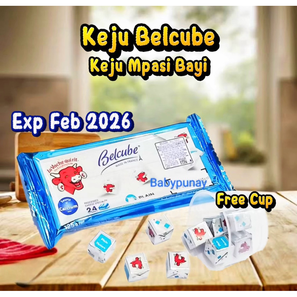 Jual BELCUBE PLAIN KEJU MPASI BAYI ECER exp Feb 2026| Keju Mpasi | Keju ...