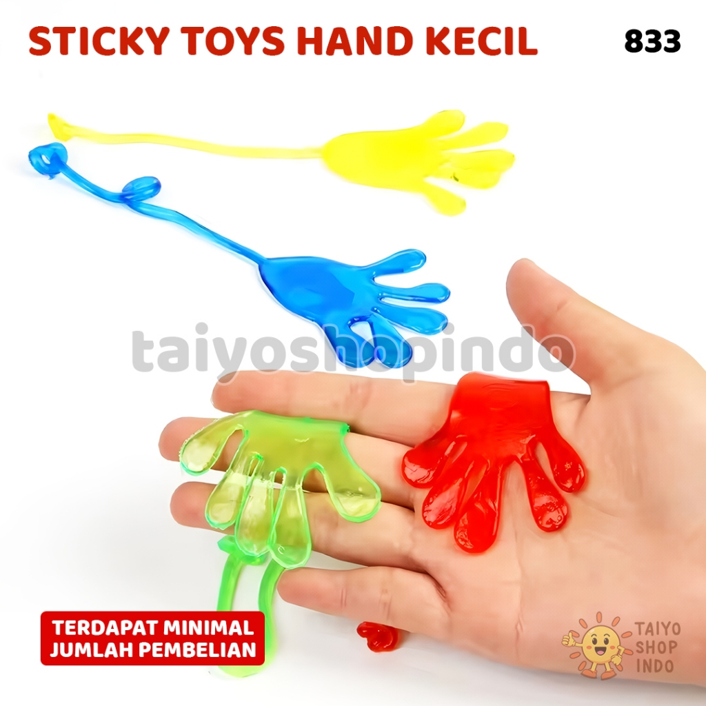 Jual TAIYO Sticky Toys Hand Kecil Palm Climbs Jelly Tempel Tangan ...