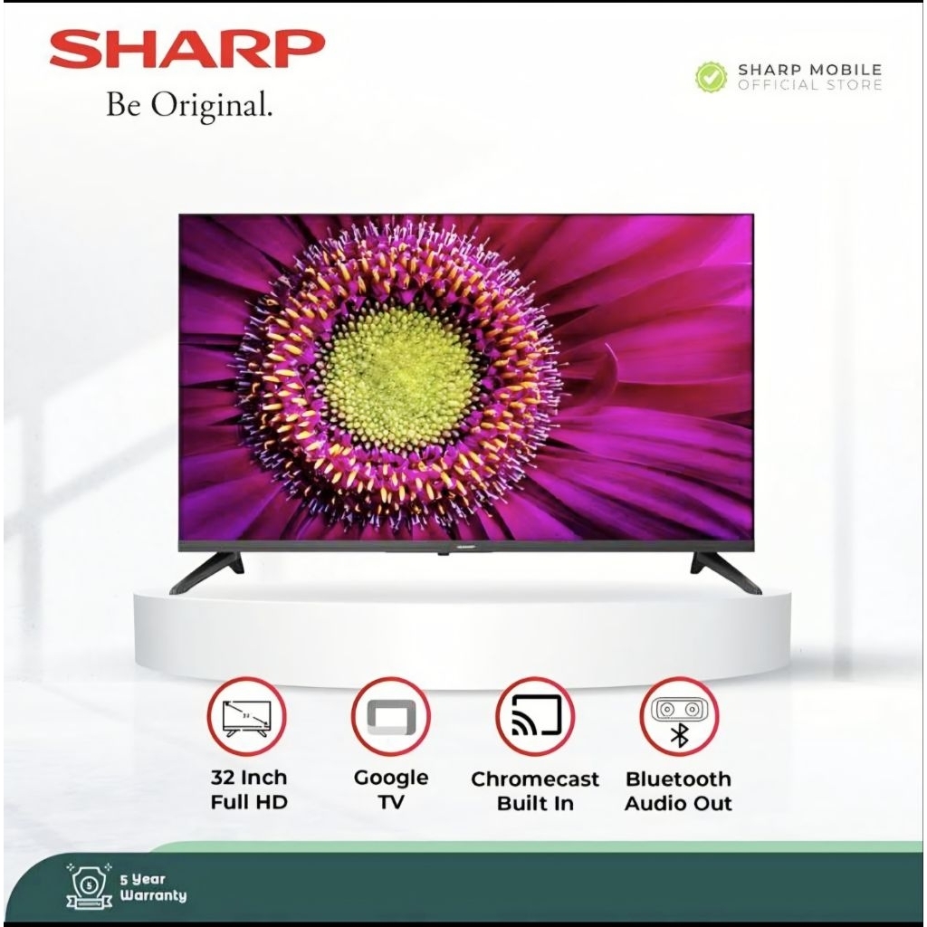 Jual SHARP AQUOS 32 INCH SMART GOOGLE TV 2T-C32GH3000I GARANSI RESMI ...