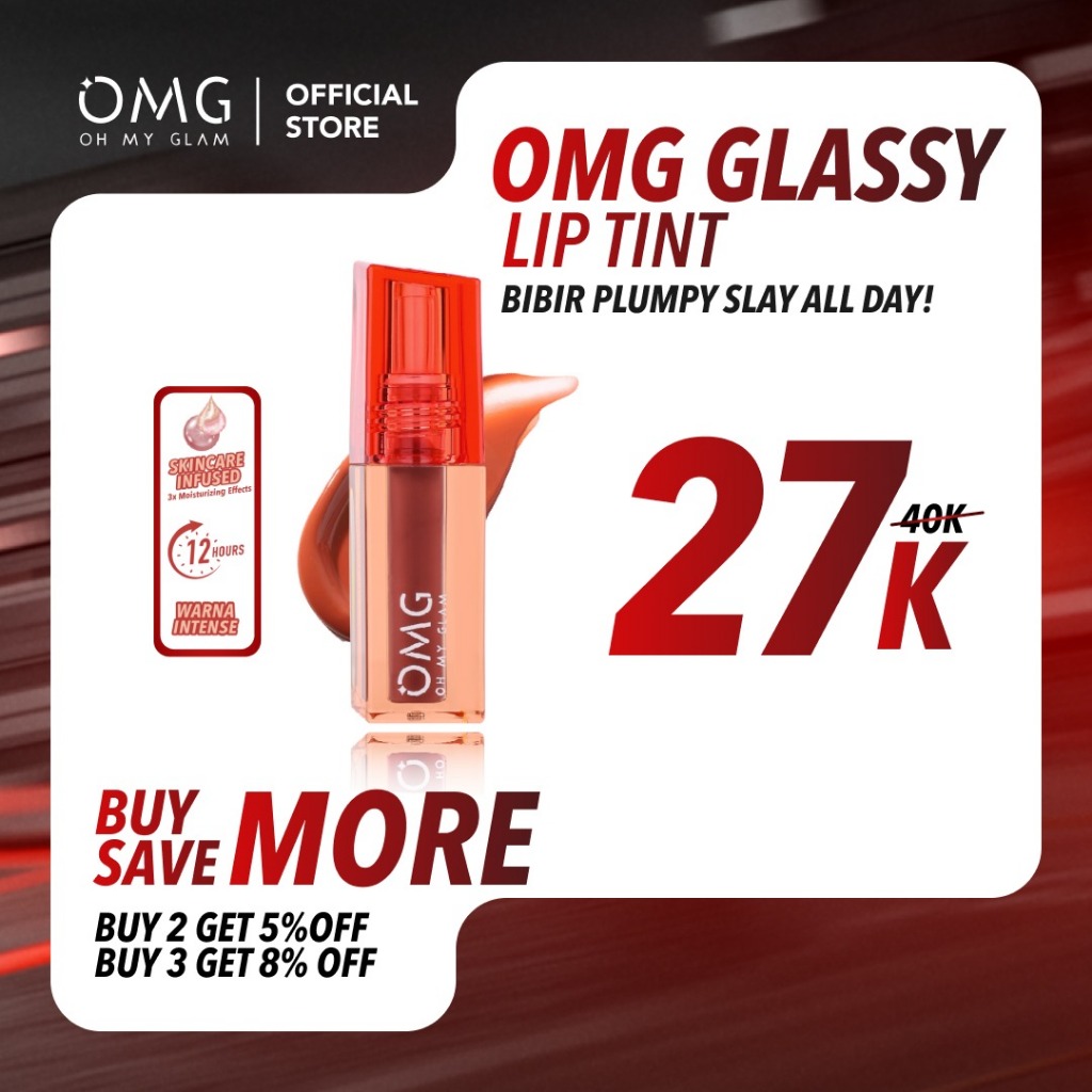 Jual [NEW SHADE!] OMG OH MY GLAM Glassy Lip Tint 2g - Lip Tint Warna ...