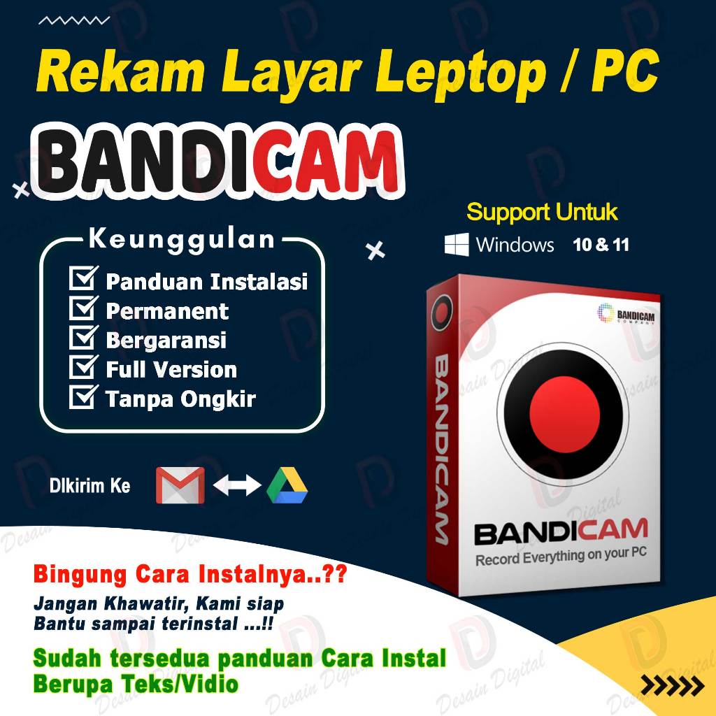 Jual Bandicam Alat Rekam Layar Laptop atau Komputer Full Version ...