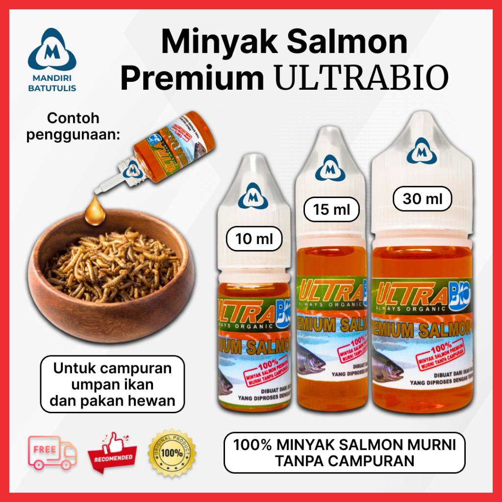 Jual ULTRABIO Minyak Salmon Premium 10ml / 15ml / 30 ml - Salmon Oil ...