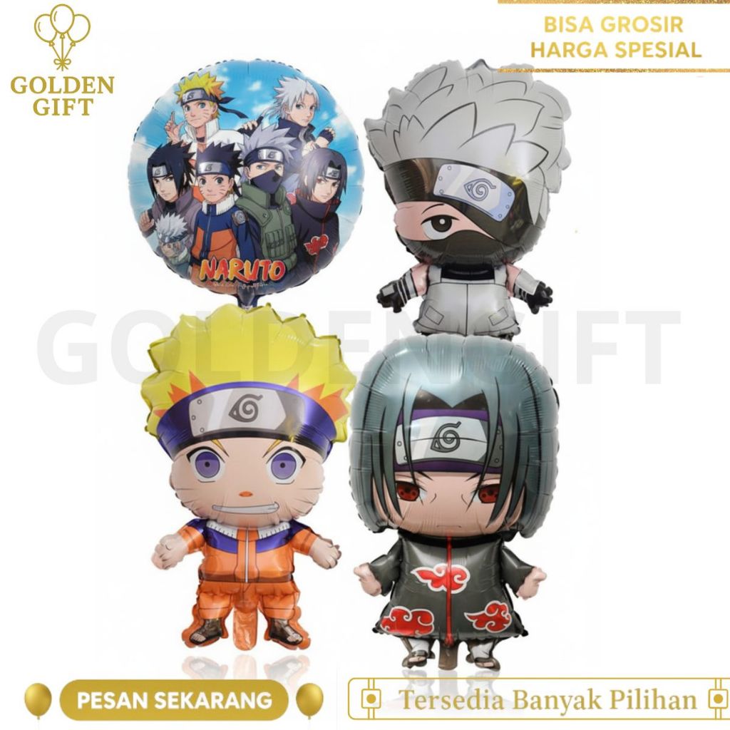 Jual Balon Foil JUMBO Naruto Shippuden / Kartun Animasi Ninja / Kakashi ...