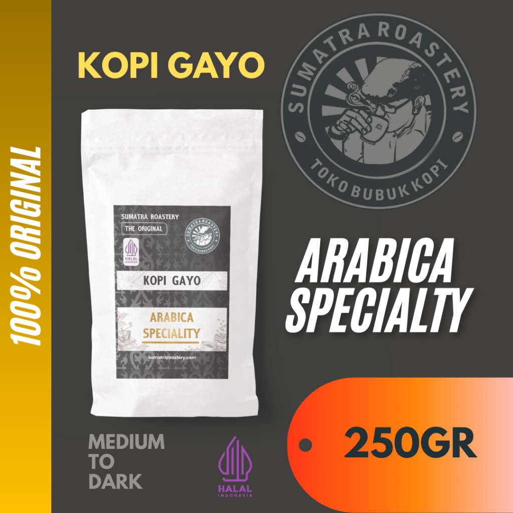 Jual KOPI GAYO ARABIKA SPECIALTY 250GR GRADE 1 ROASTING MEDIUM TO DARK ...