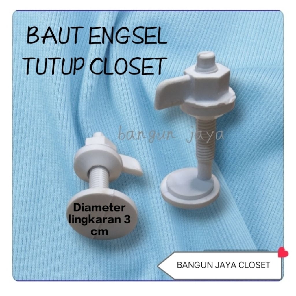 Jual Baut penutup dudukan toilet Sekrup tutup kloset duduk Baut bulat ...