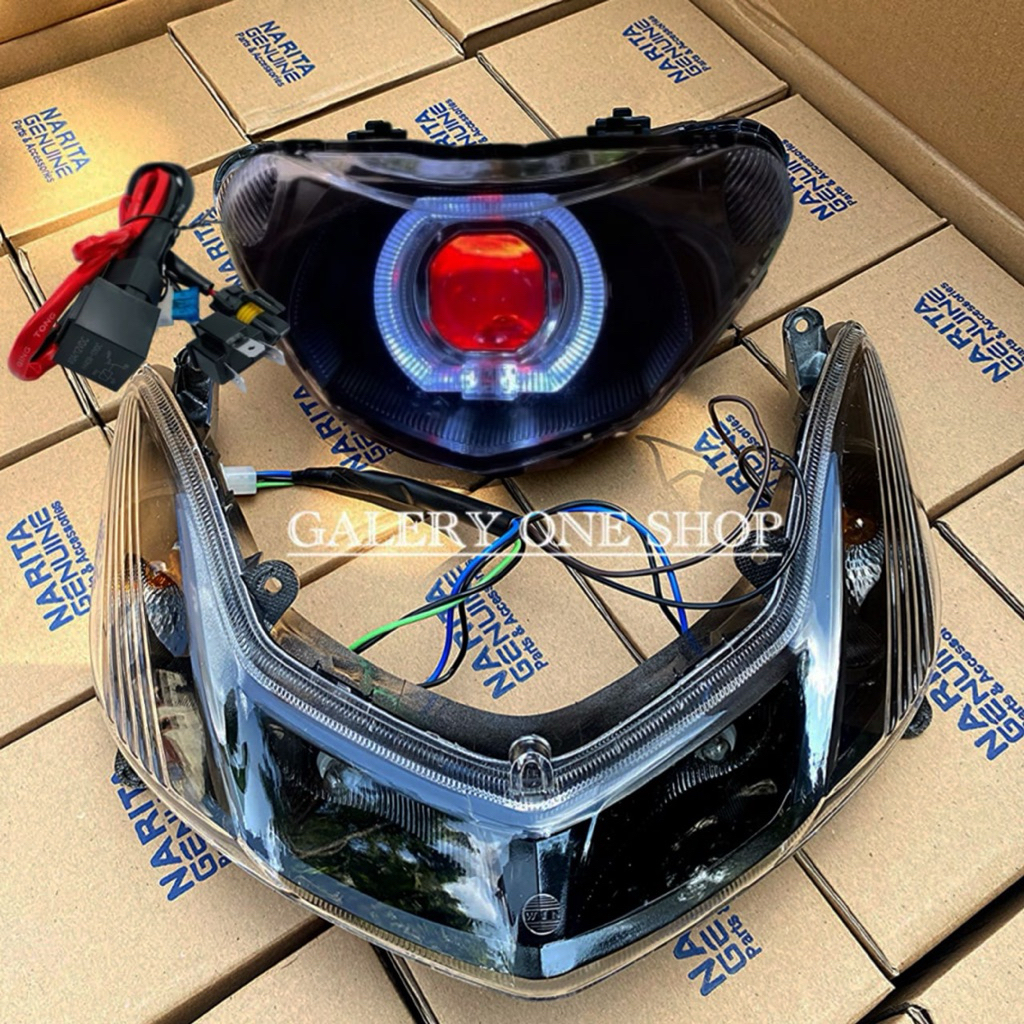 Jual Reflektor Lampu depan Mio New Smile Custom Biled Matrix x1 dan ...