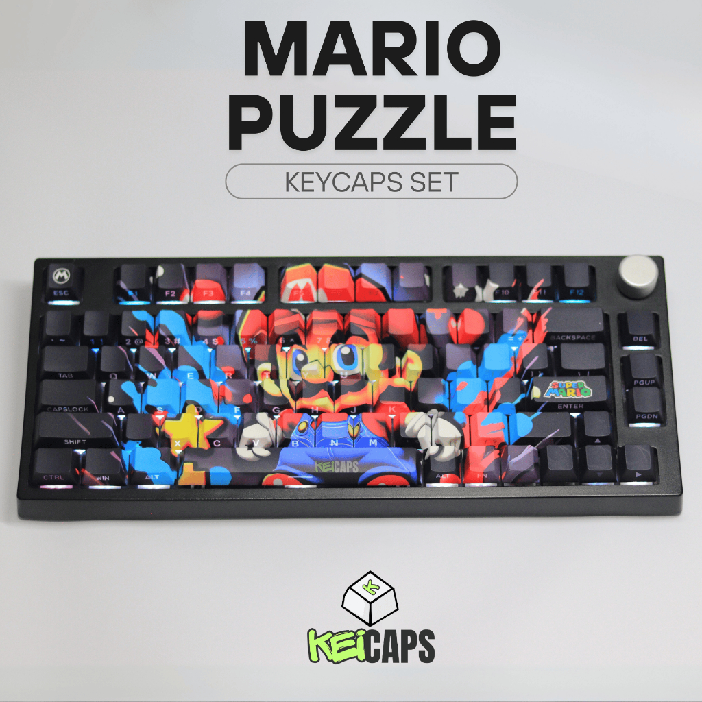 Jual Mario Puzzle Keycaps PBT Cherry Profile untuk Mechanical Keyboard ...