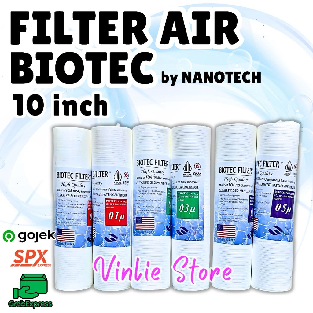 Jual Filter Air BIOTEC By Nanotech / Sediment Filter 10 inch / Spoon ...