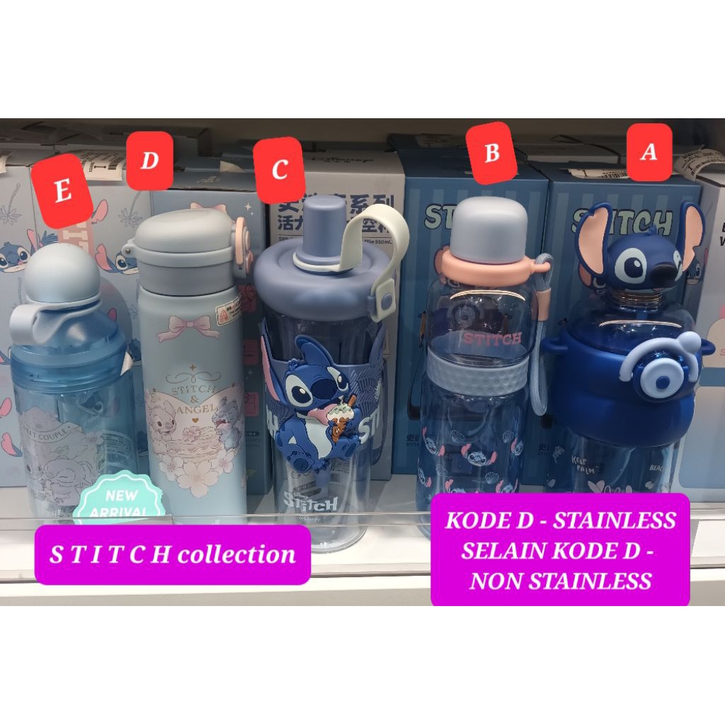 Jual botol minum stitch botol minum sedotan stitch botol minum 3D ...