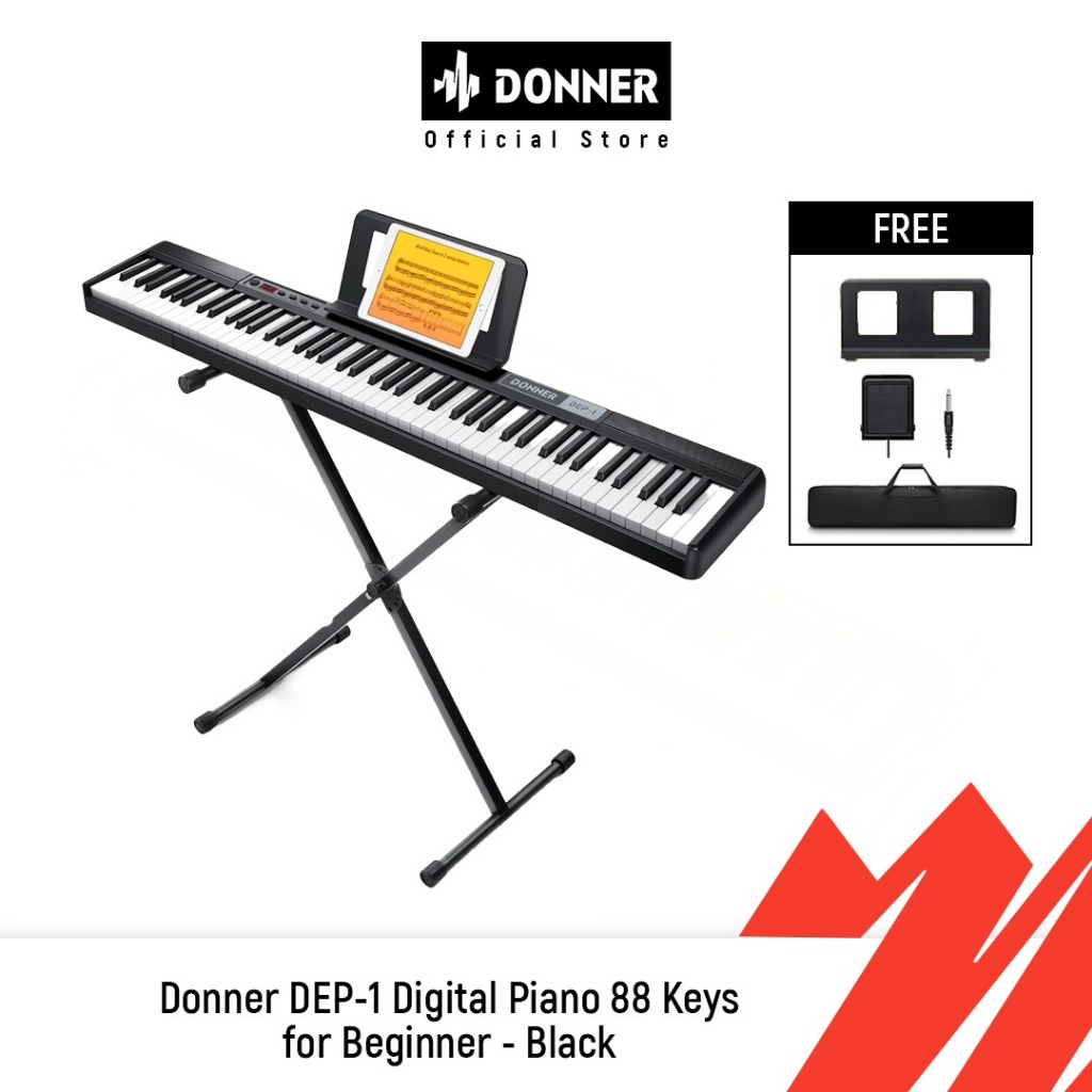 Jual Donner DEP-1 Digital Piano 88 Keys for Beginner - Black | Shopee ...