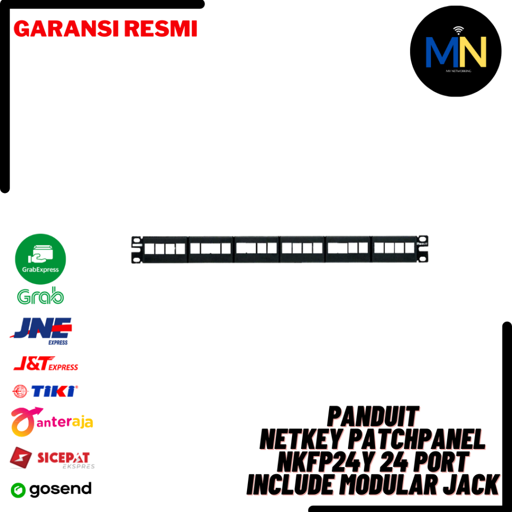 Jual Panduit Netkey Patchpanel NKFP24Y 24 Port include modular jack ...